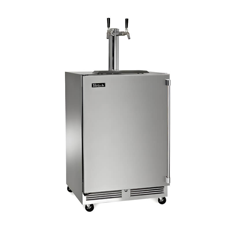 Perlick 24" Stainless Double Tap Mobile Outdoor Wine Dispensing Kit ...