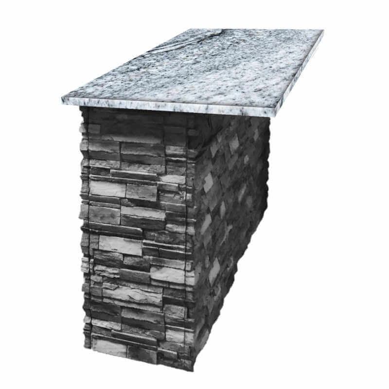 White Stacked Stone Bar Stacked Stone Bar Photos & Ideas | Houzz